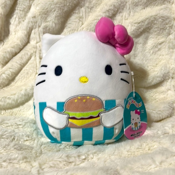Squishmallows | Toys | Nwt Hello Kitty With Cheeseburger 8in ...